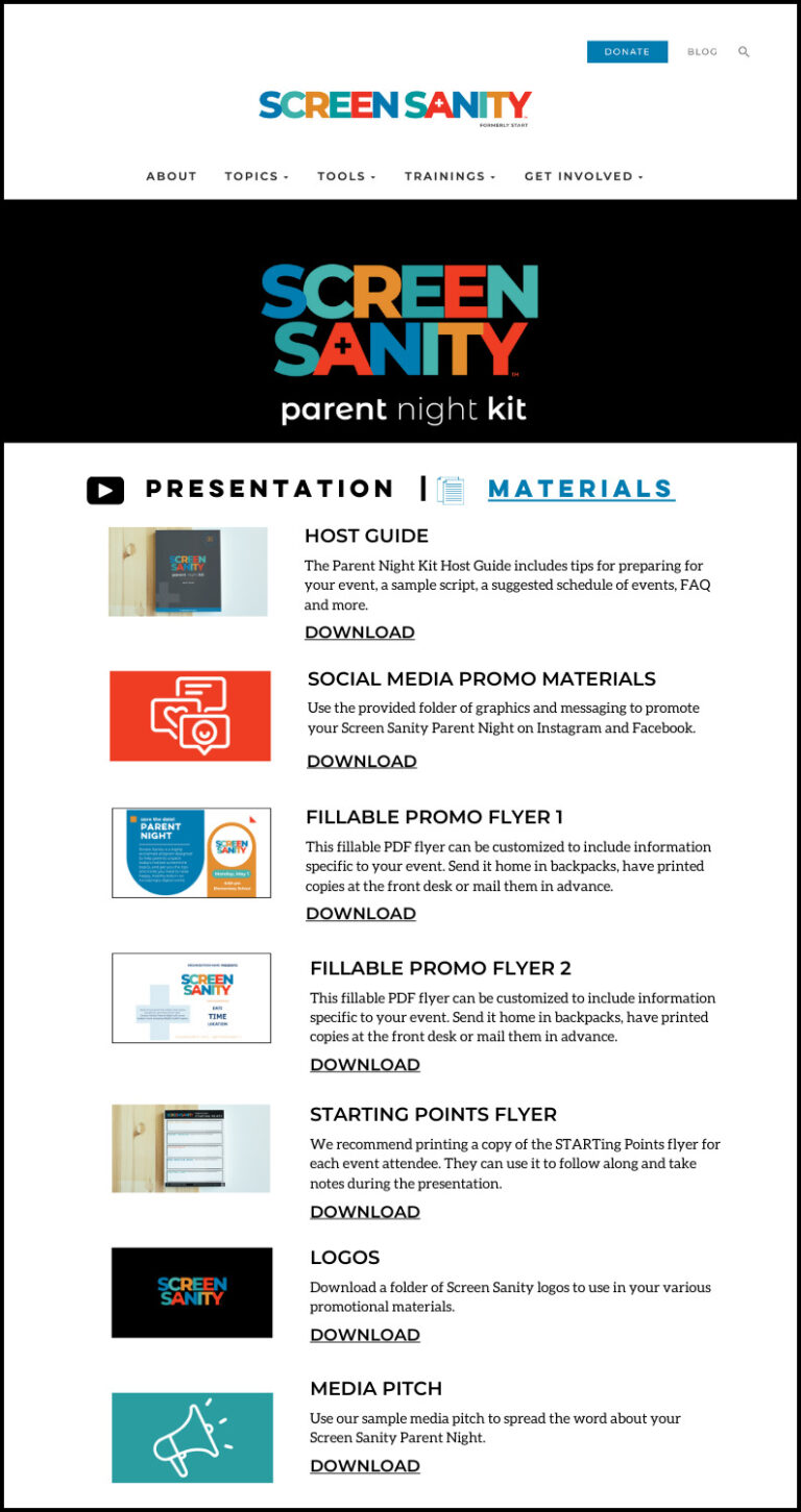 What to Expect with a Parent Night Kit | Screen Sanity