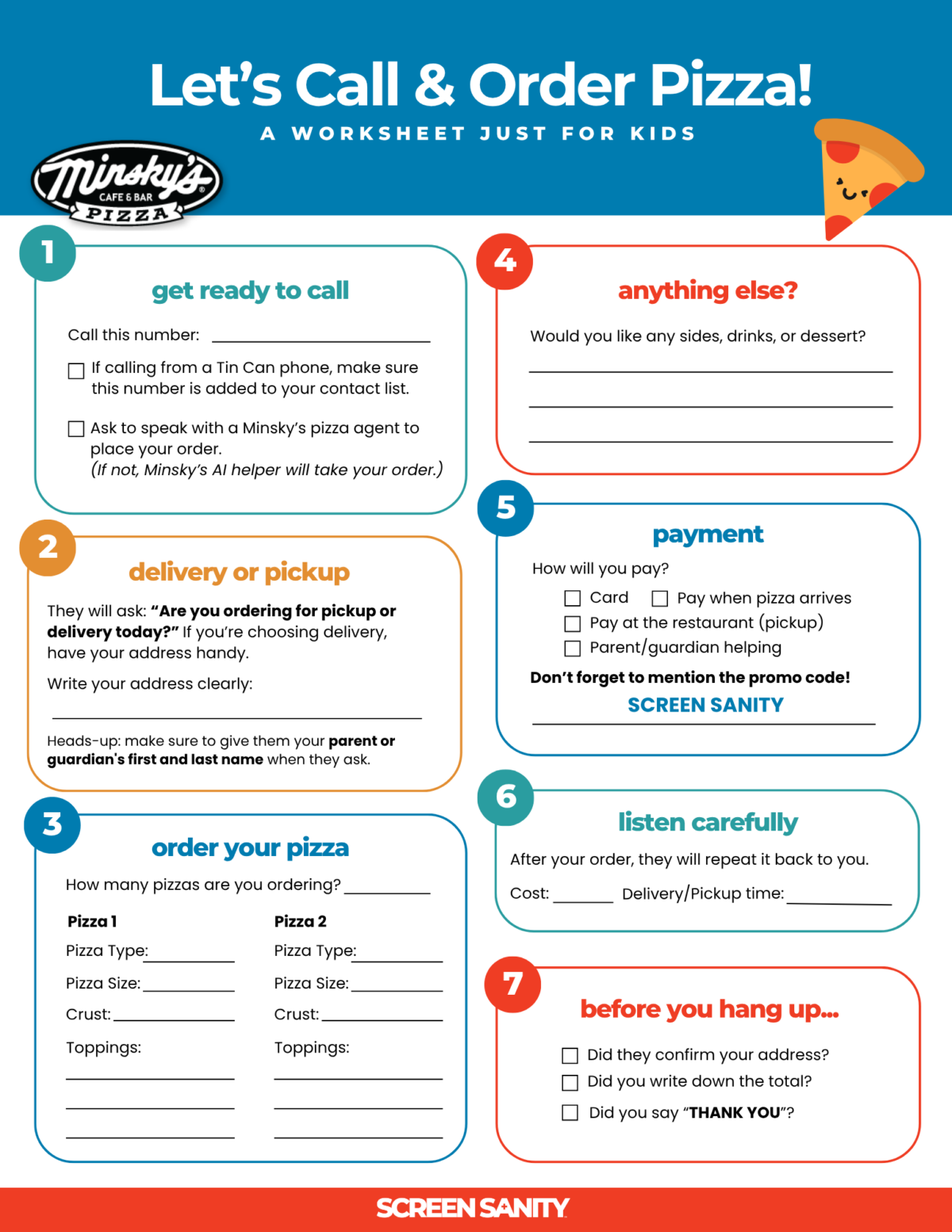 Kids Call to Order Pizza Day (April 22) | Screen Sanity